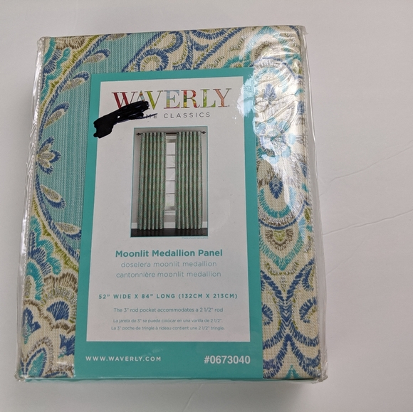 Waverly | Accents | Waverly Moonlit Medallion Blue Gold Curtain Panel | Poshmark